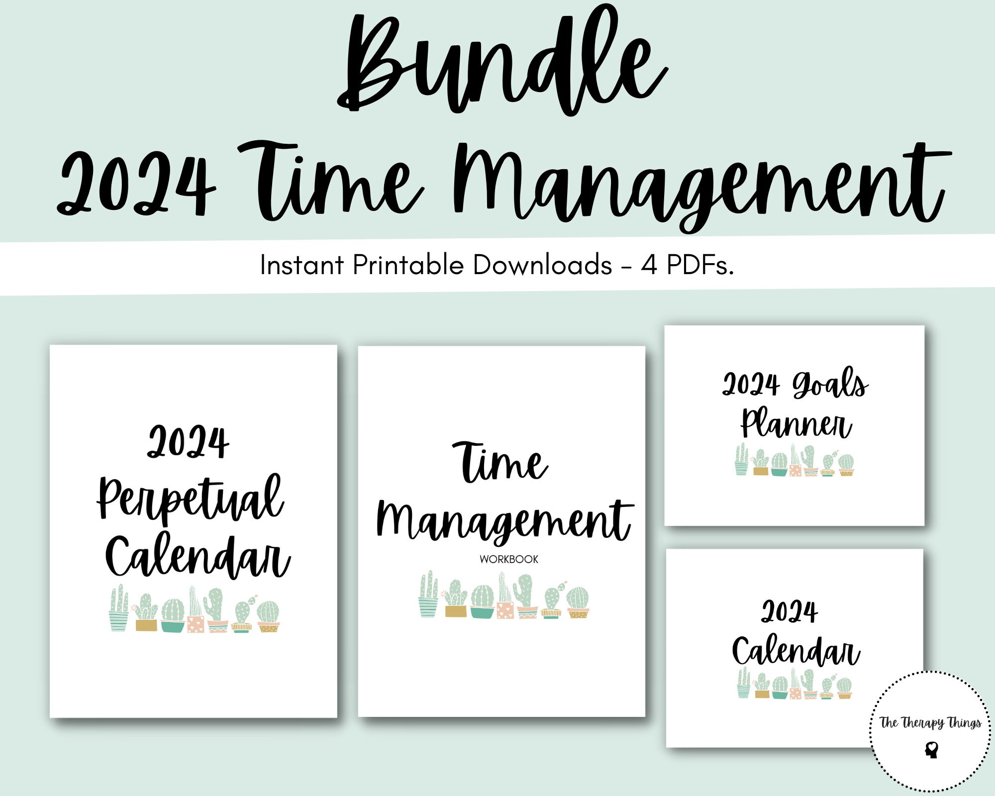 2024 Time Management BUNDLE: Workbook, Prioritizing, Tool, Calendars ...