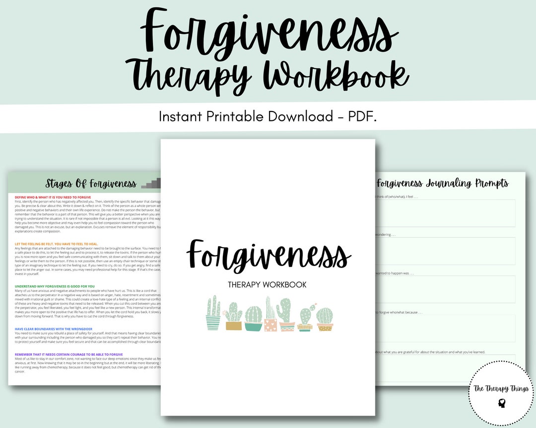Forgiveness Therapy Workbook: How to Forgive, Reconciliation, Find ...