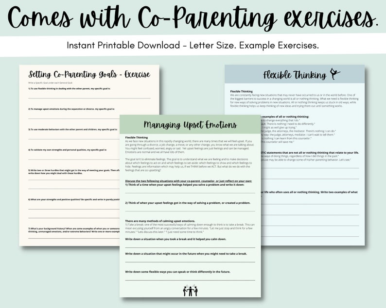 Co-parenting Therapy Workbook: Parenting Goals & Solutions, Session ...