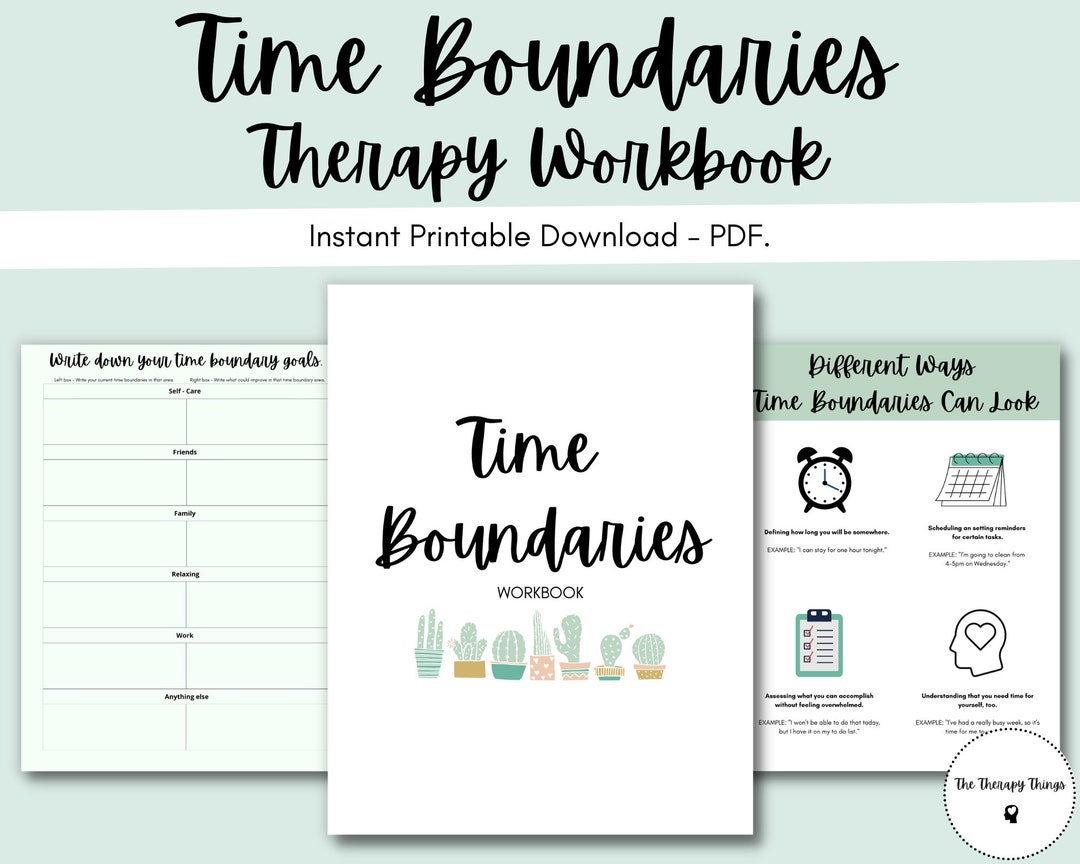 Time Boundaries Workbook: Time Management, Setting Healthy Time ...