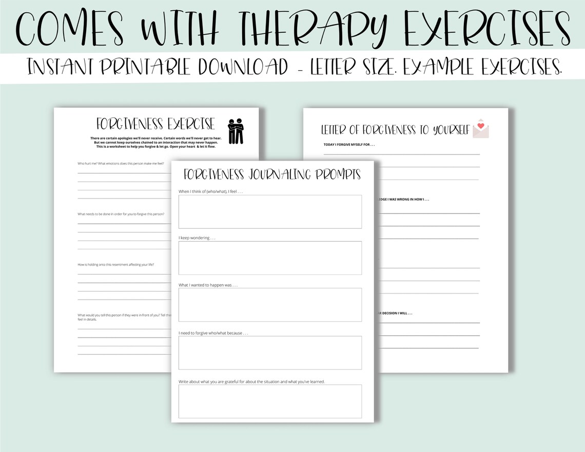 Forgiveness Therapy Workbook: How to Forgive Reconciliation - Etsy