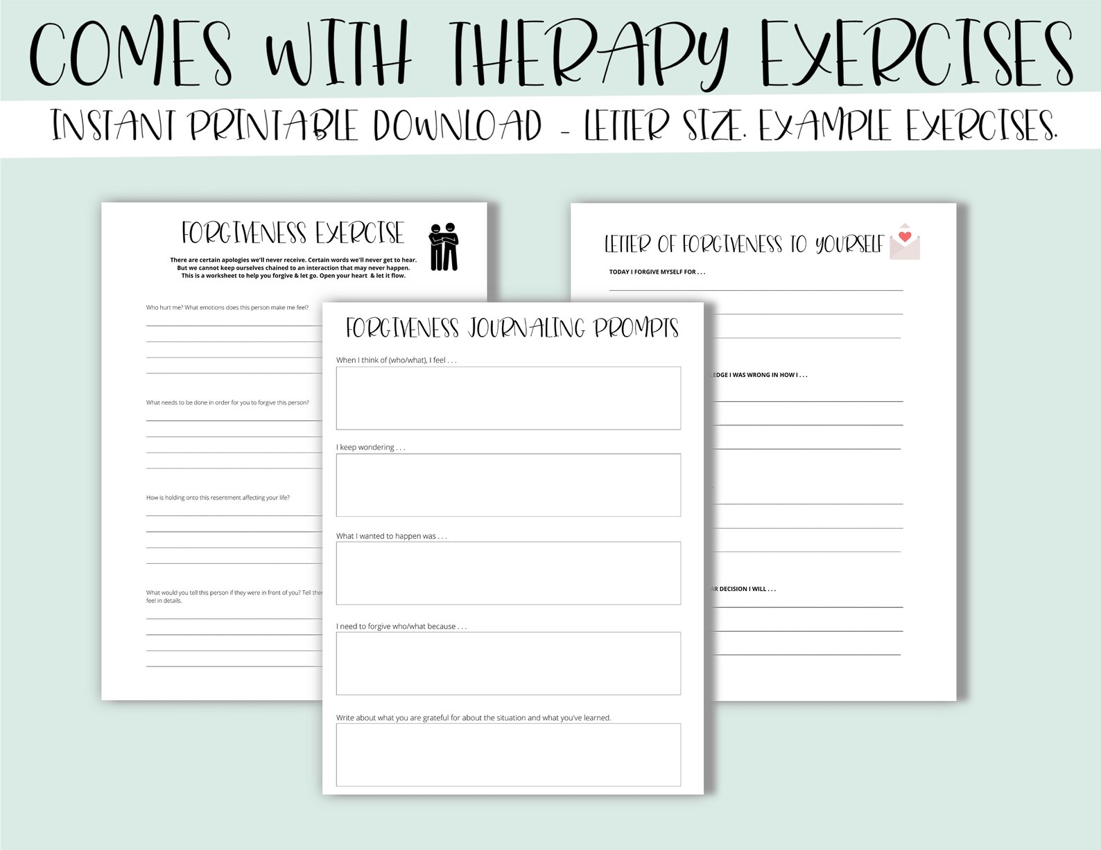 Forgiveness Therapy Workbook: How to Forgive Reconciliation - Etsy