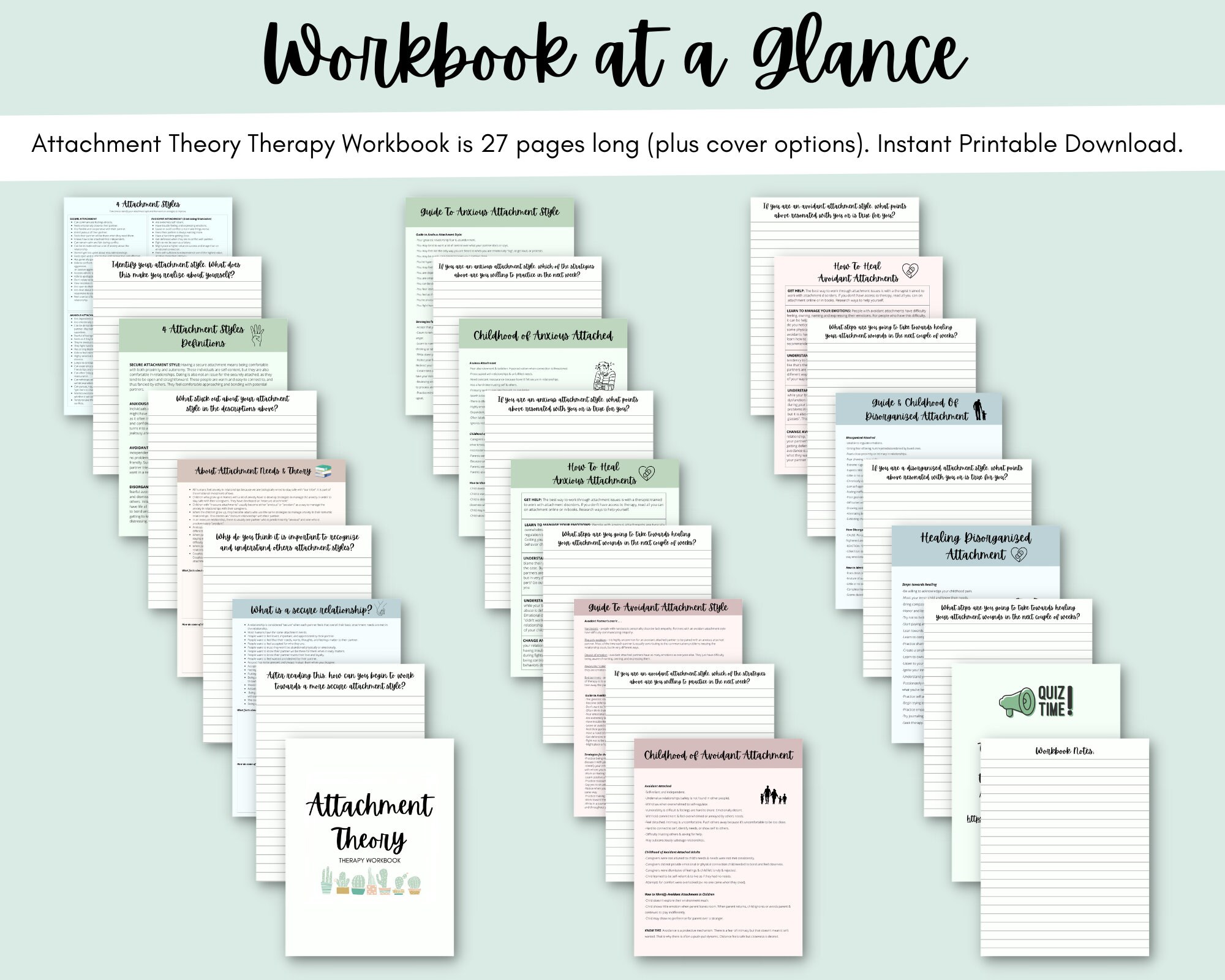 Attachment Theory Therapy Workbook: Attachment Style Secure - Etsy Canada