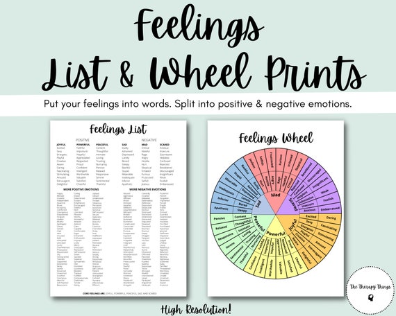 Feelings And Emotions List