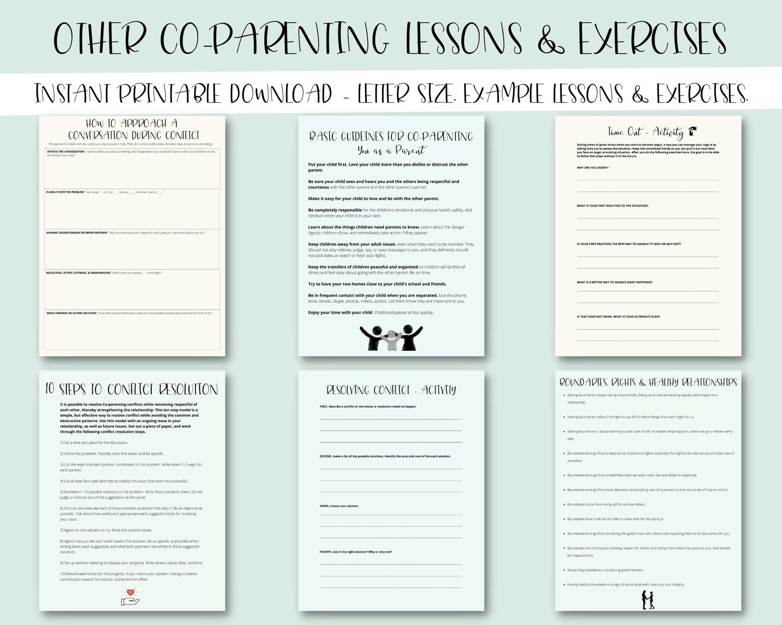 Co-parenting Therapy Workbook: Parenting Goals & Solutions - Etsy