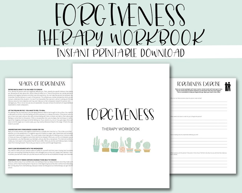 Forgiveness Therapy Workbook: How to Forgive Reconciliation - Etsy
