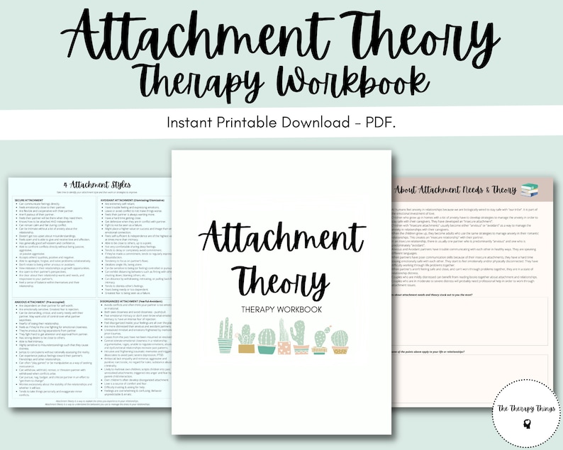 Attachment Theory Therapy Workbook: Attachment Style, Secure, Avoidant ...