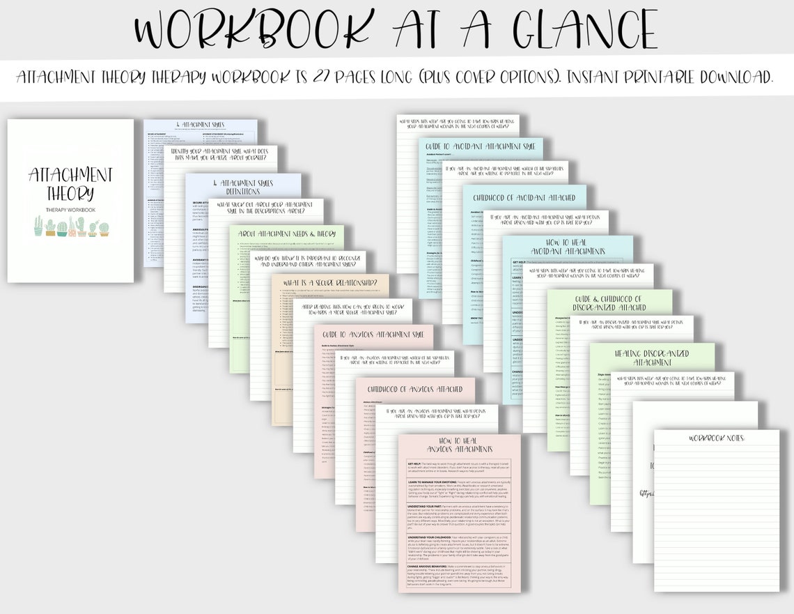 Attachment Theory Therapy Workbook: Attachment Style Secure | Etsy ...