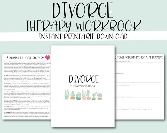 Divorce Therapy Workbook: Transition Separation Moving - Etsy