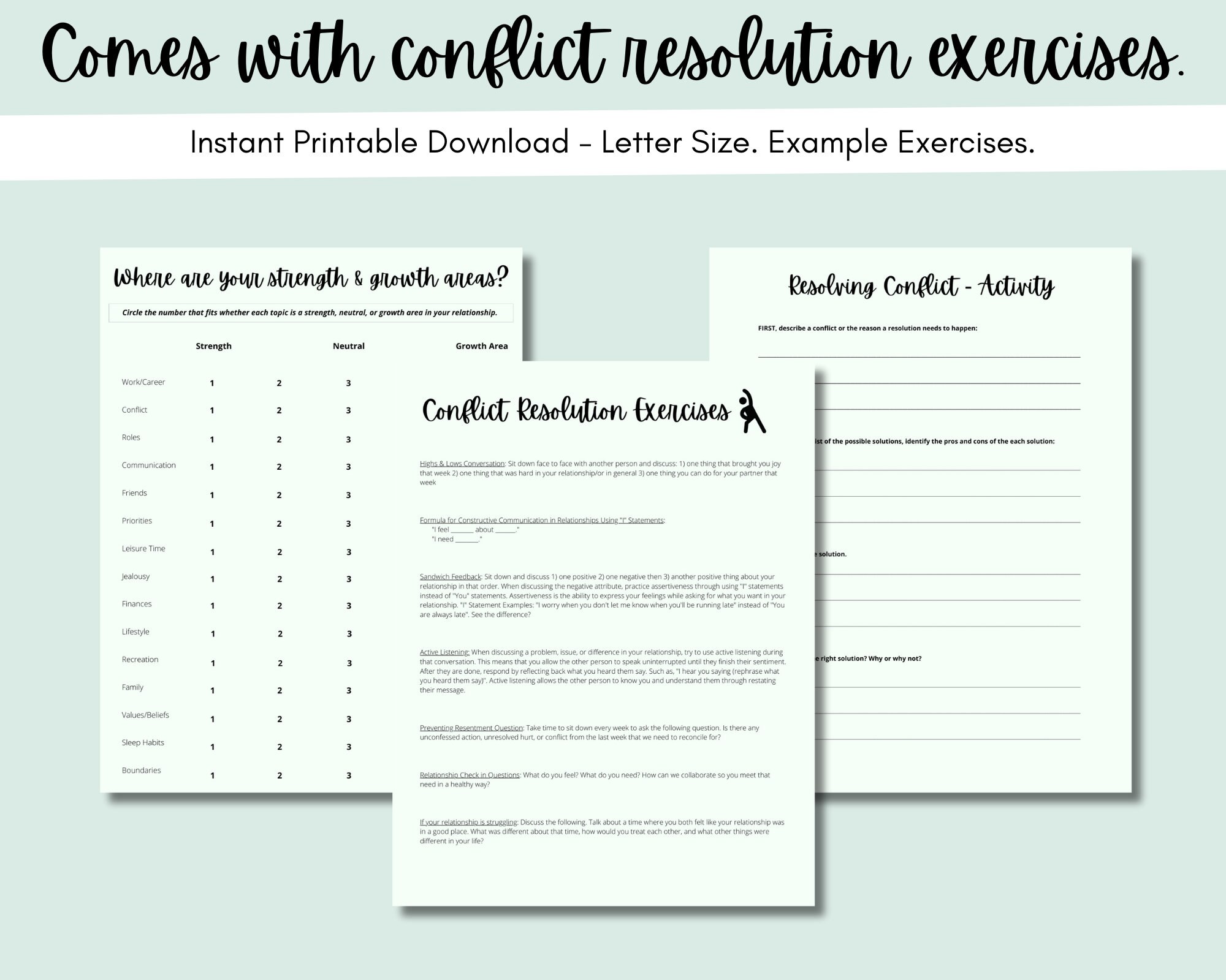 Conflict Resolution Therapy Workbook: Gift, Journal, Divorce ...
