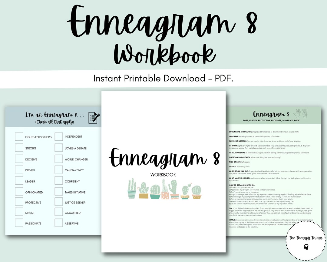 Enneagram 8 Workbook: Boss, Leader, Protector, Provider, Maverick, Rock ...