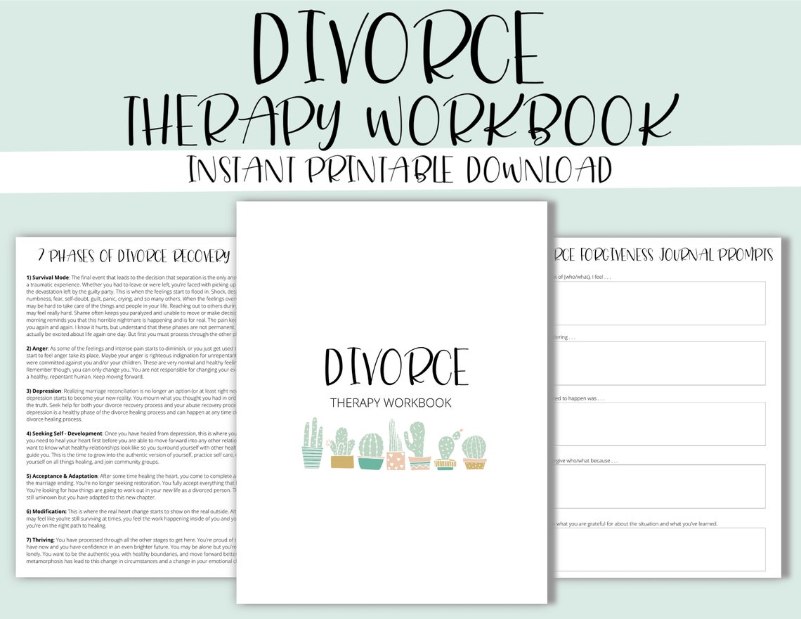 Divorce Therapy Workbook: Transition Separation Moving | Etsy