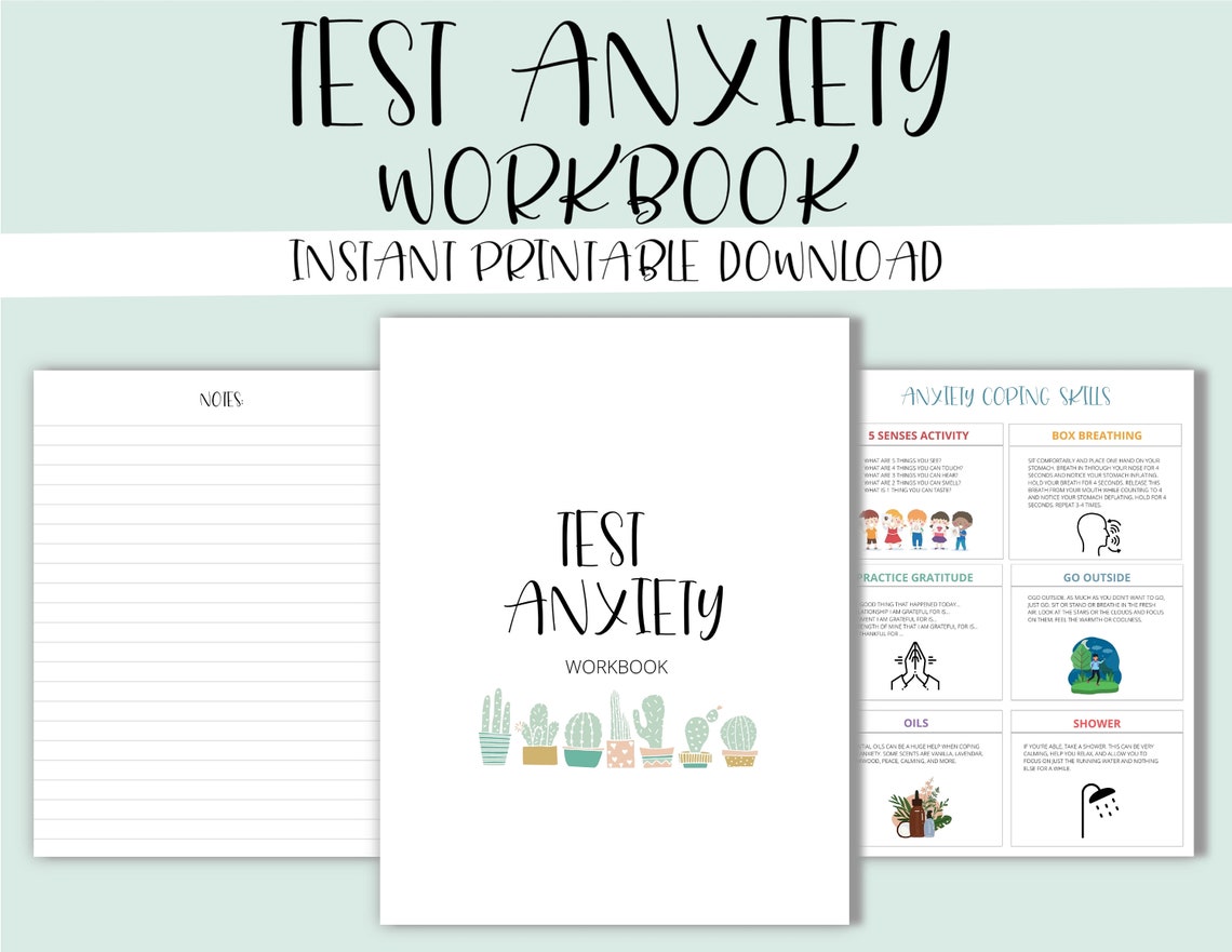 Test Anxiety Workbook: Tips to Reduce Test Anxiety Test | Etsy
