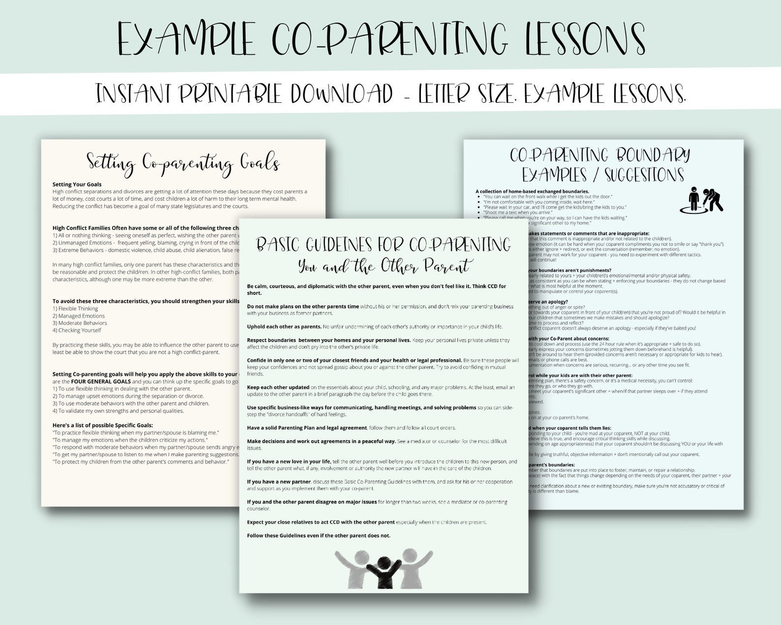 Co-parenting Therapy Workbook: Parenting Goals & Solutions - Etsy