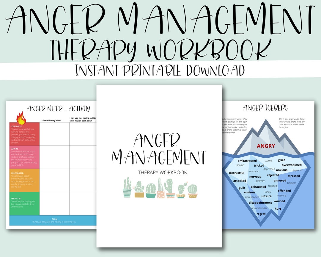 Anger Management Therapy Workbook: Anger Issues Counseling - Etsy