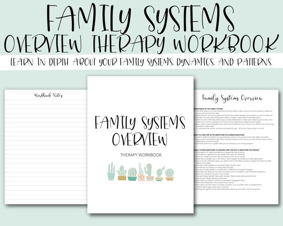 Family Systems Overview Therapy Workbook: Generations - Etsy