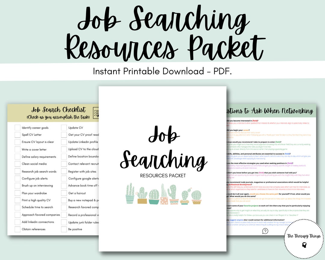 Job Searching Resources Packet: Changing Jobs, Networking, Email ...