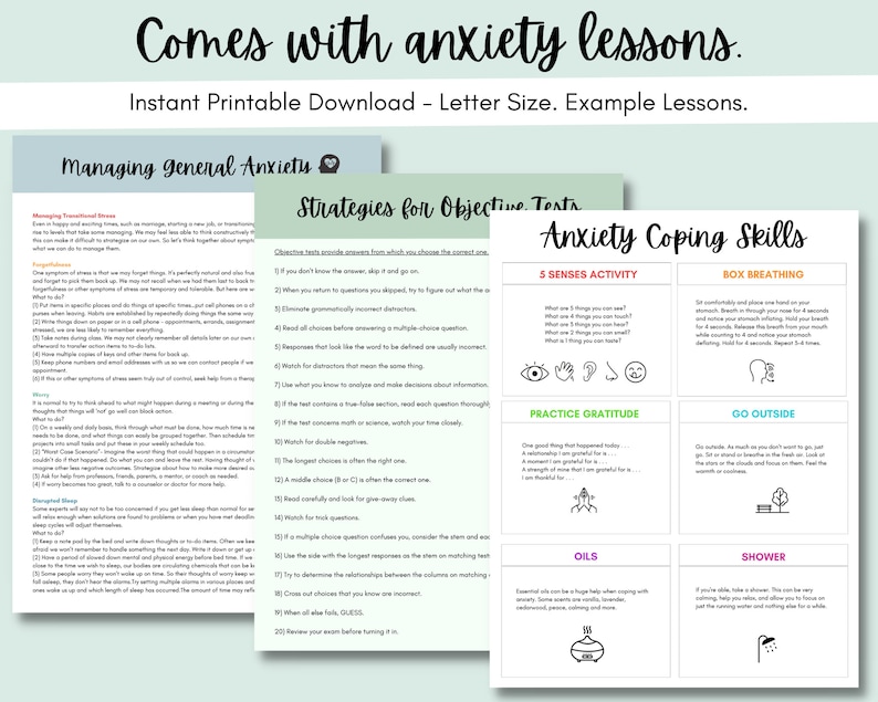 Test Anxiety Workbook: Tips to Reduce Test Anxiety, Test Taking ...