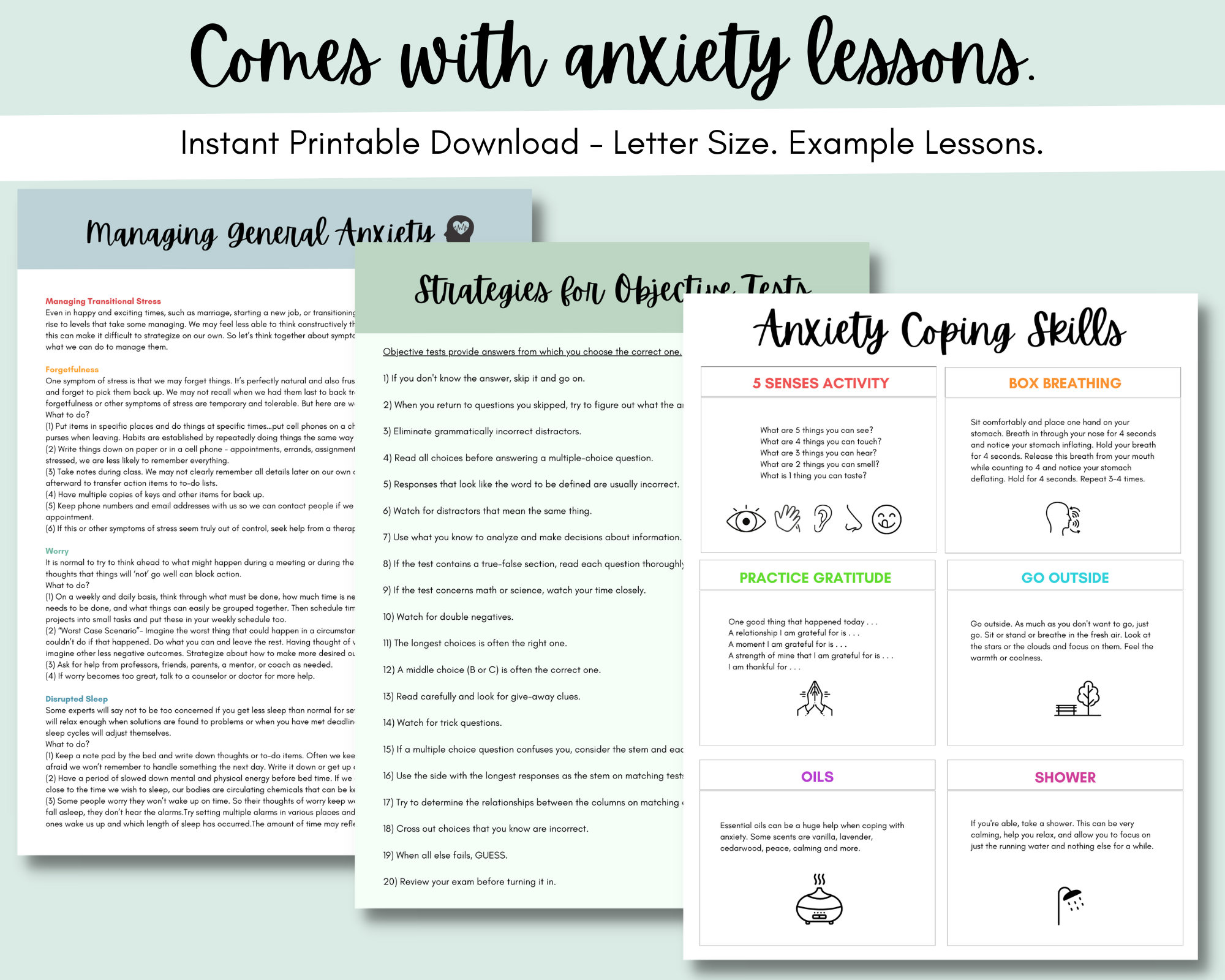 Test Anxiety Workbook: Tips to Reduce Test Anxiety, Test Taking ...