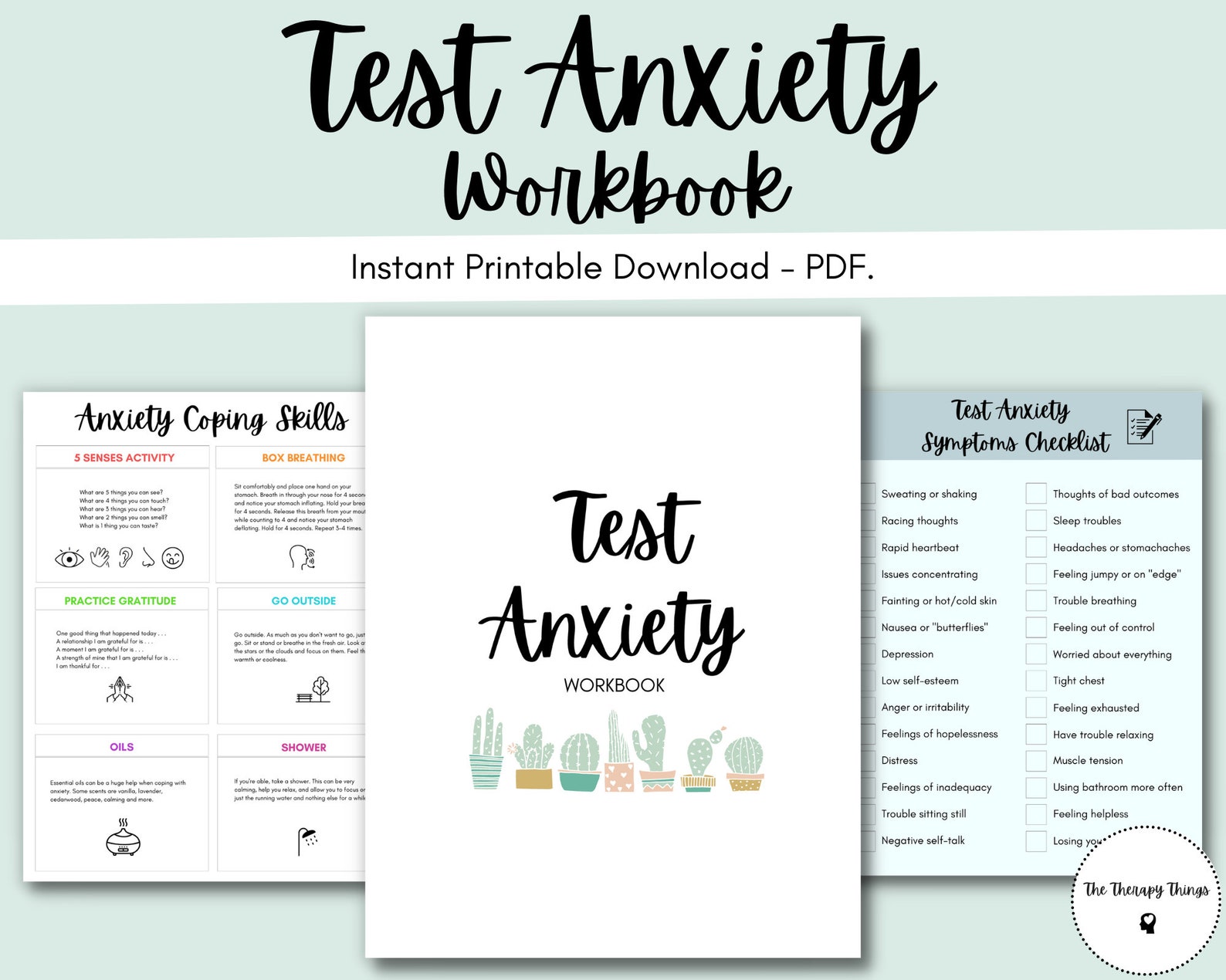 Test Anxiety Workbook: Tips to Reduce Test Anxiety, Test Taking ...
