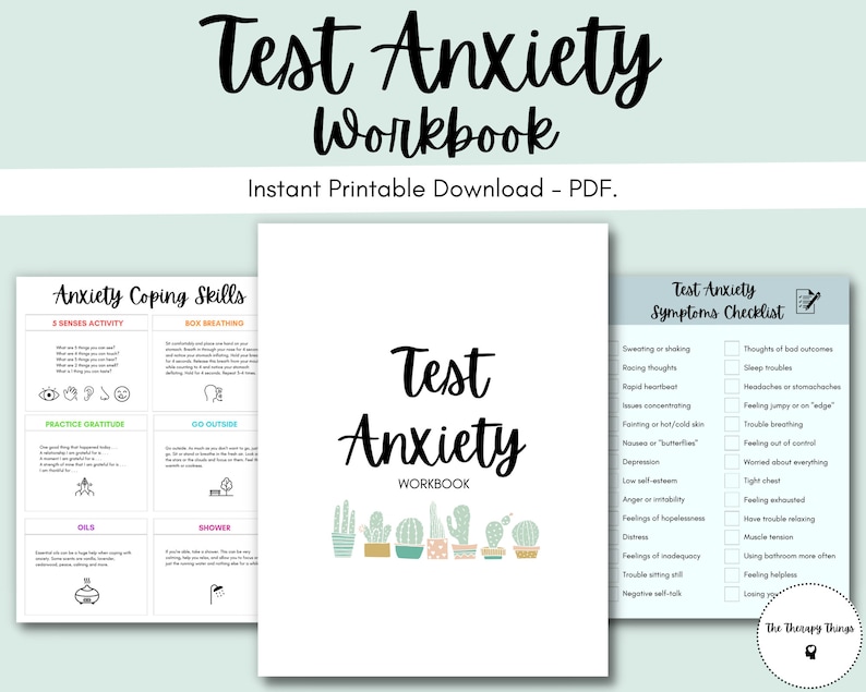 Test Anxiety Workbook: Tips to Reduce Test Anxiety, Test Taking ...