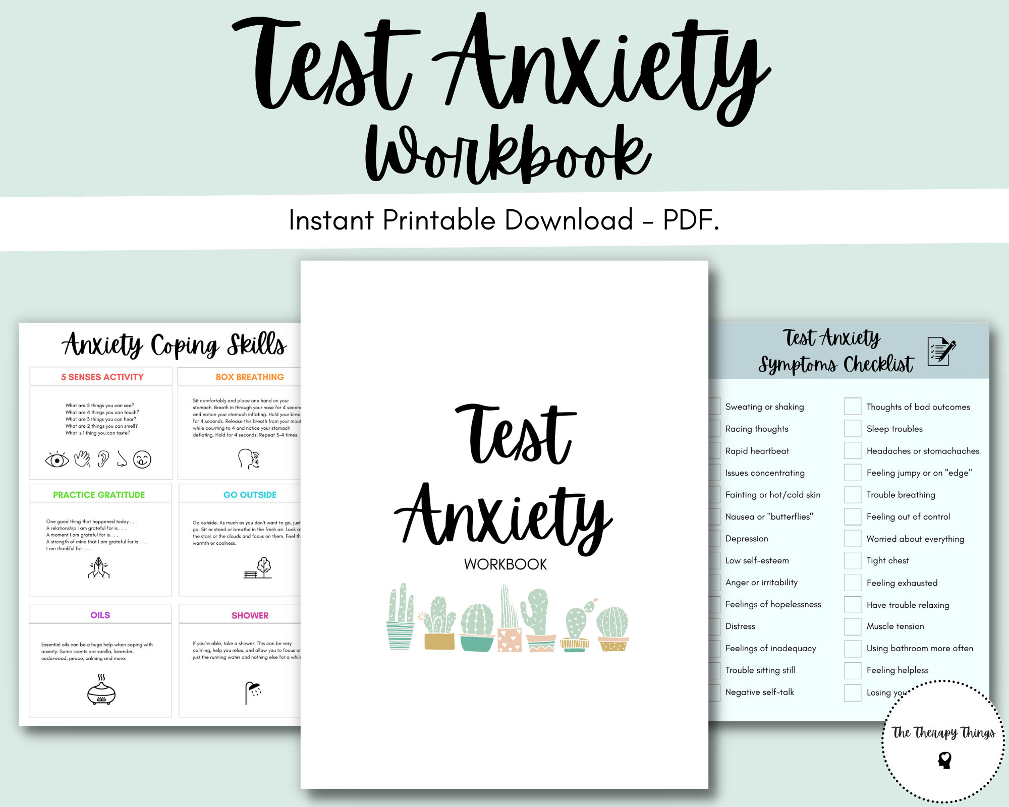 Test Anxiety Workbook: Tips to Reduce Test Anxiety, Test Taking ...