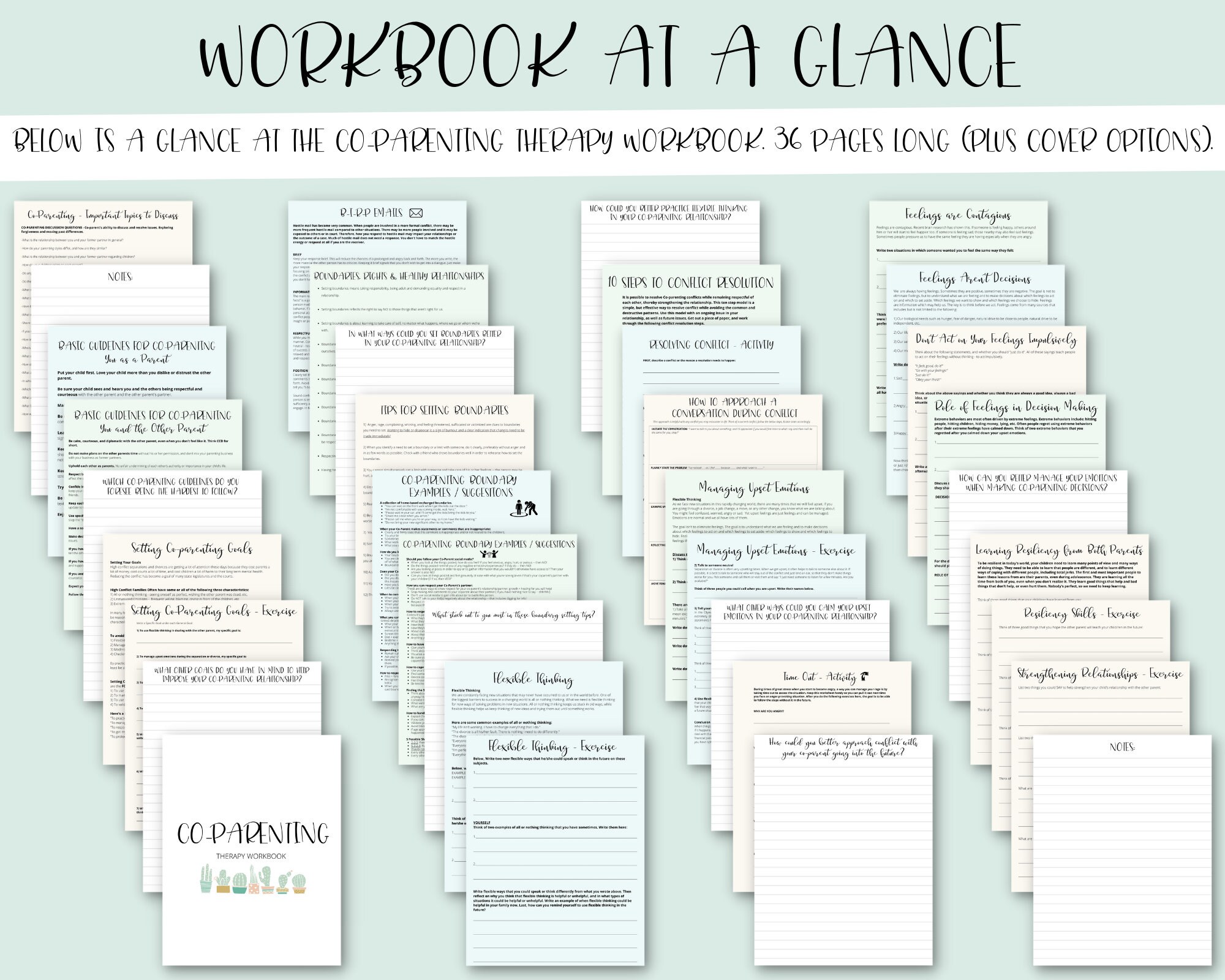 Co-parenting Therapy Workbook: Parenting Goals & Solutions - Etsy