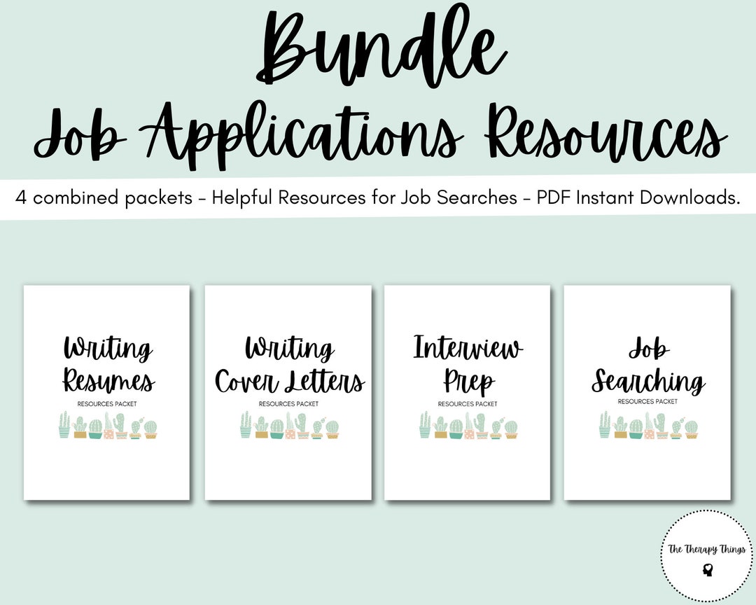 JOB APPLICATION BUNDLE: Writing Resumes, Writing Cover Letters ...