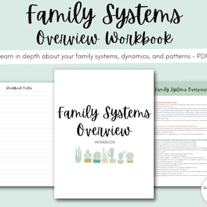 Family Systems Overview Therapy Workbook: Generations, Dynamics ...