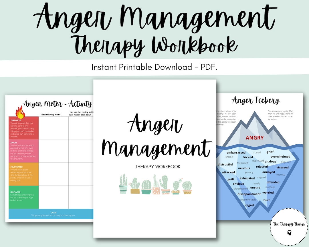 Anger Management Therapy Workbook: Anger Issues, Counseling Tactics ...