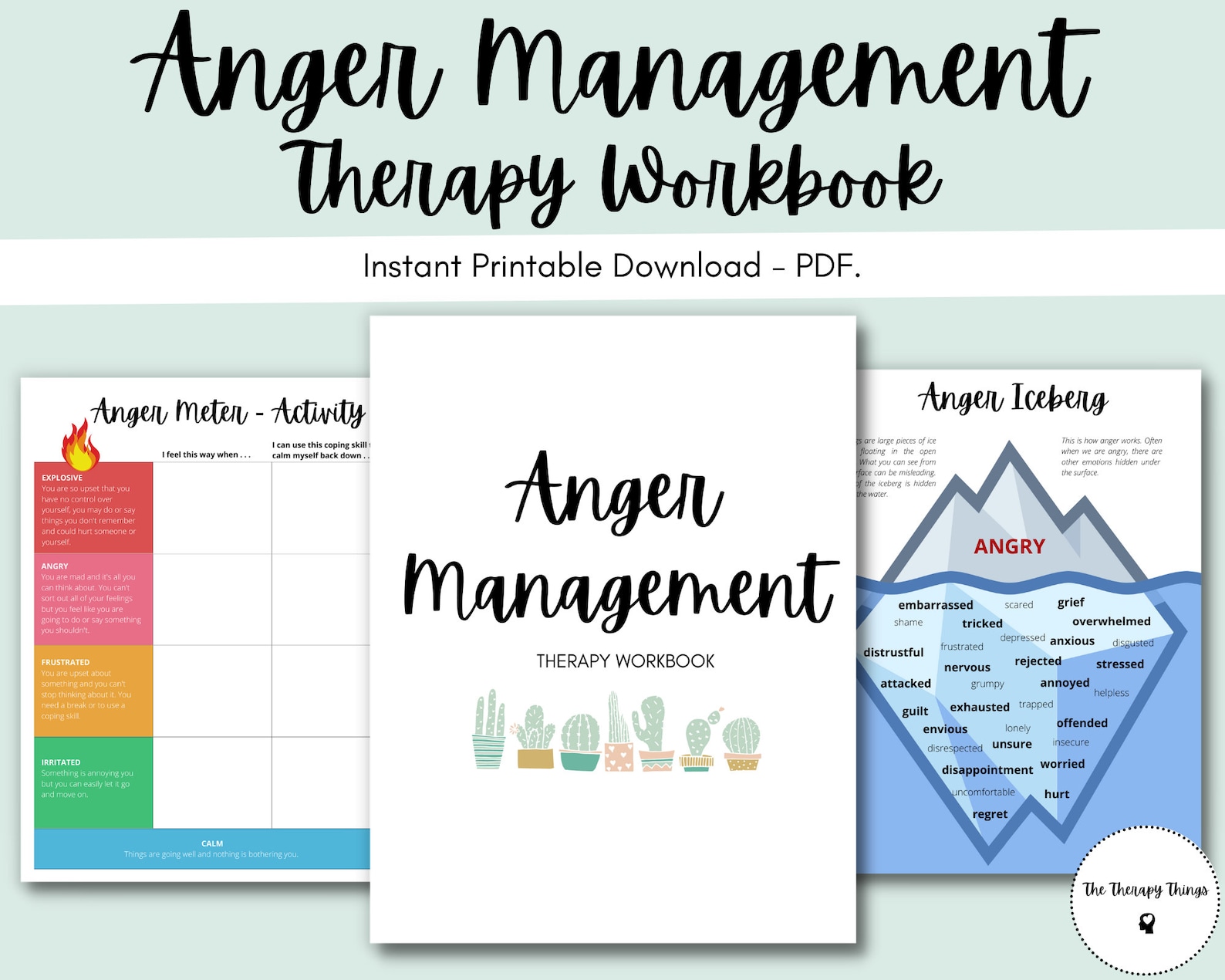 Anger Management Therapy Workbook: Anger Issues Counseling - Etsy