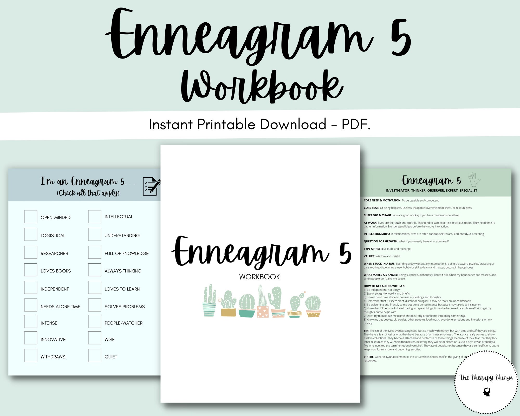 Enneagram 5 Workbook: Investigator, Thinker, Observer, Expert ...
