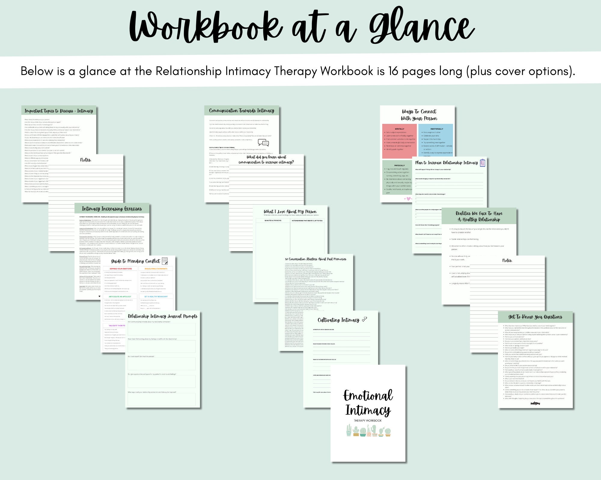 Emotional Intimacy Therapy Workbook: Couple, Exercises, Increase ...