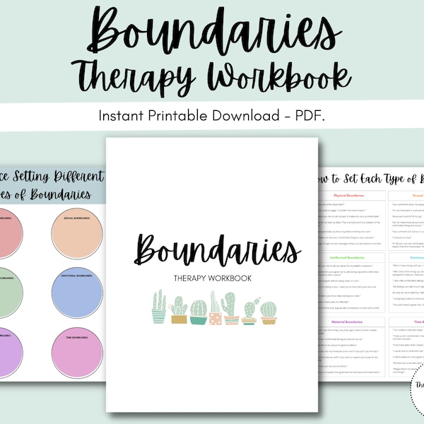 Therapy Worksheets Boundaries - Etsy