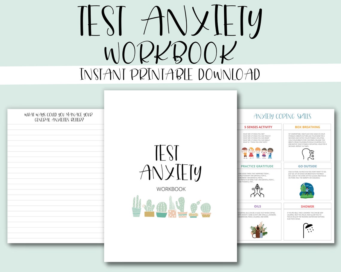 Test Anxiety Workbook: Tips to Reduce Test Anxiety Test - Etsy