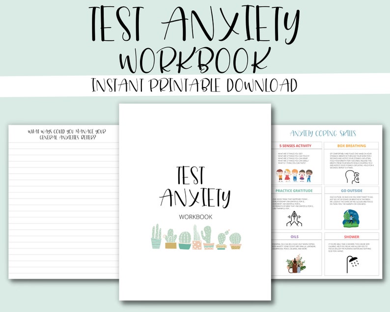 Test Anxiety Workbook: Tips to Reduce Test Anxiety Test - Etsy