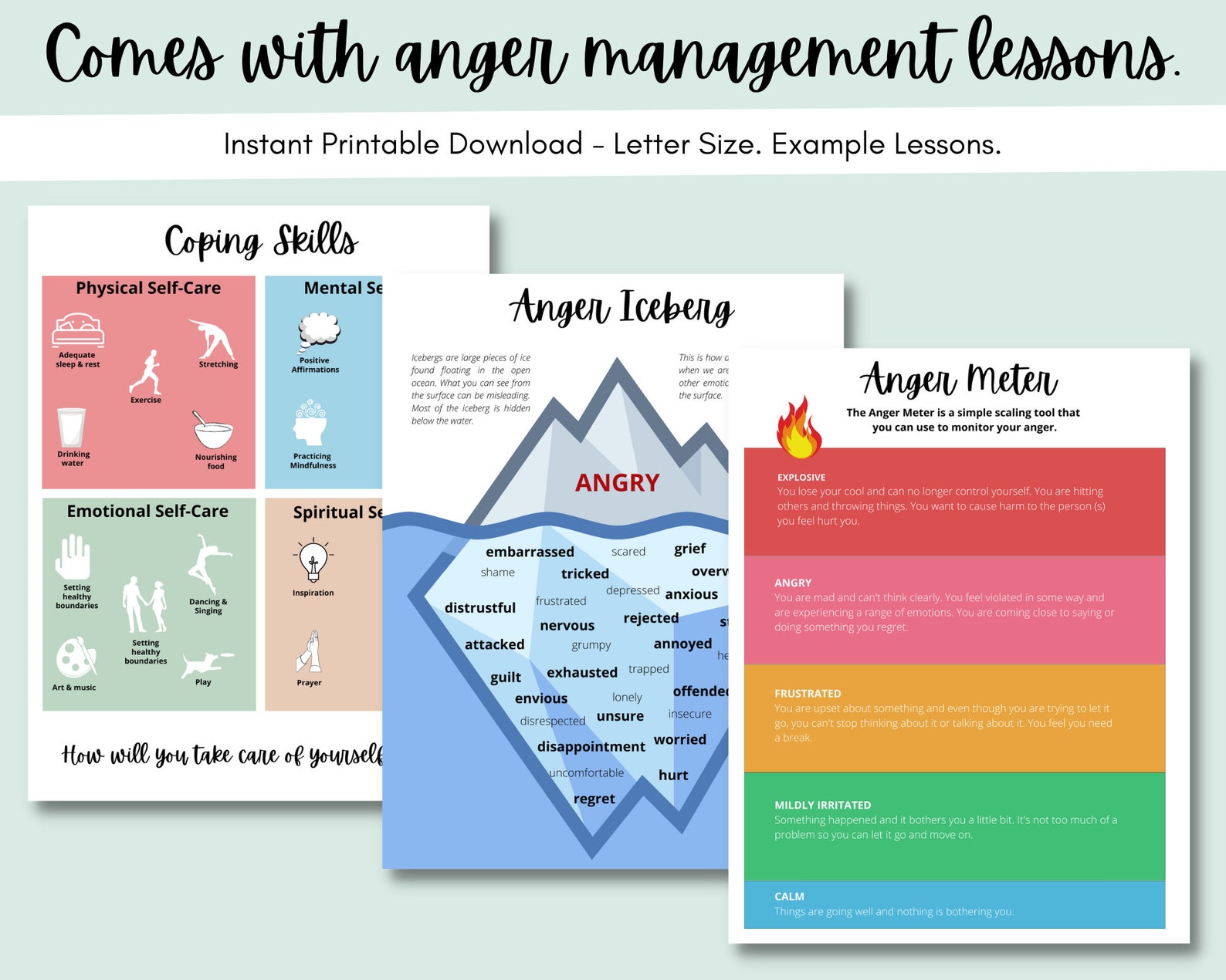 Anger Management Therapy Workbook: Anger Issues Counseling - Etsy