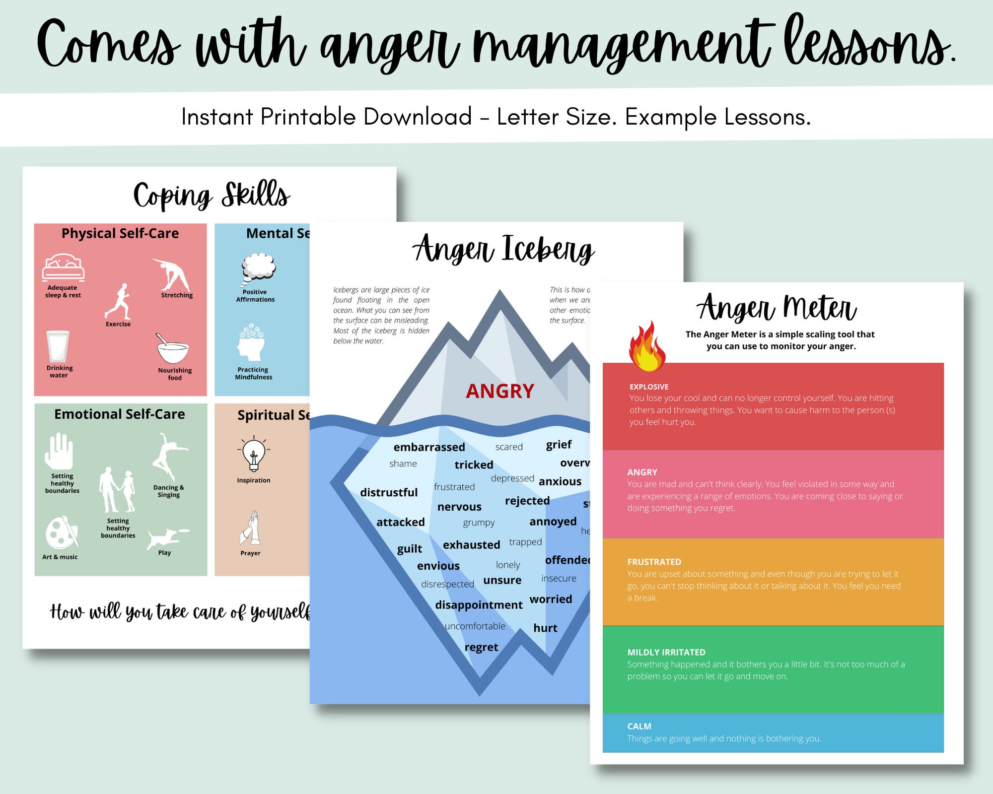 Anger Management Therapy Workbook: Anger Issues Counseling - Etsy