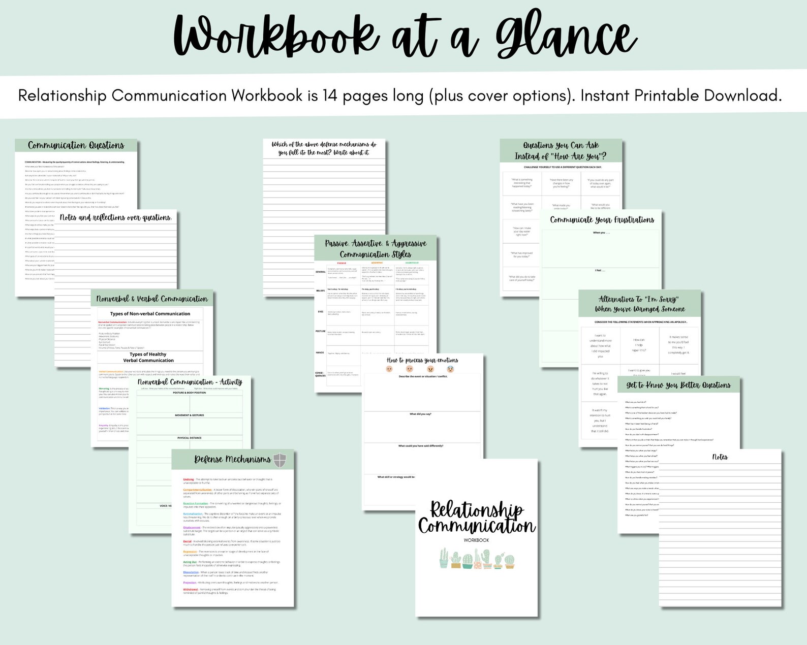 Communication Therapy Workbook: Gift, Journal, Couples, Significant ...