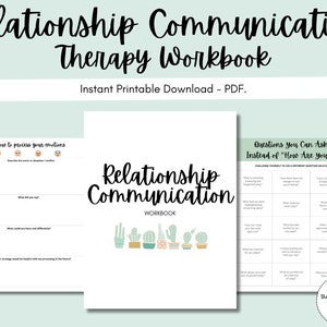 Communication Therapy Workbook: Gift, Journal, Couples, Significant ...