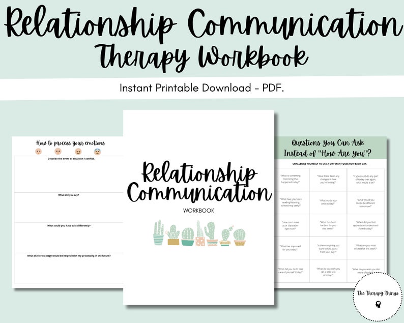 Communication Therapy Workbook: Gift, Journal, Couples, Significant ...