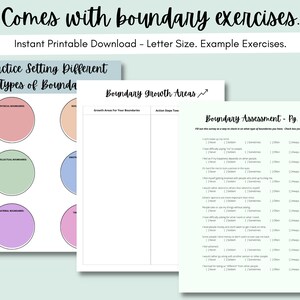 Boundaries Therapy Workbook: Self Help Workbook, Setting Healthy ...