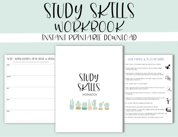 Study Skills Workbook: Study Skills Study Resource Active | Etsy