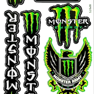 Sticker Decal Team Motorcycle Motocross Rally Racing Sticker Sheet Die ...