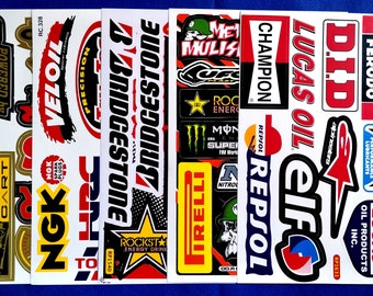 Motorcycle Sponsor Decals - Etsy