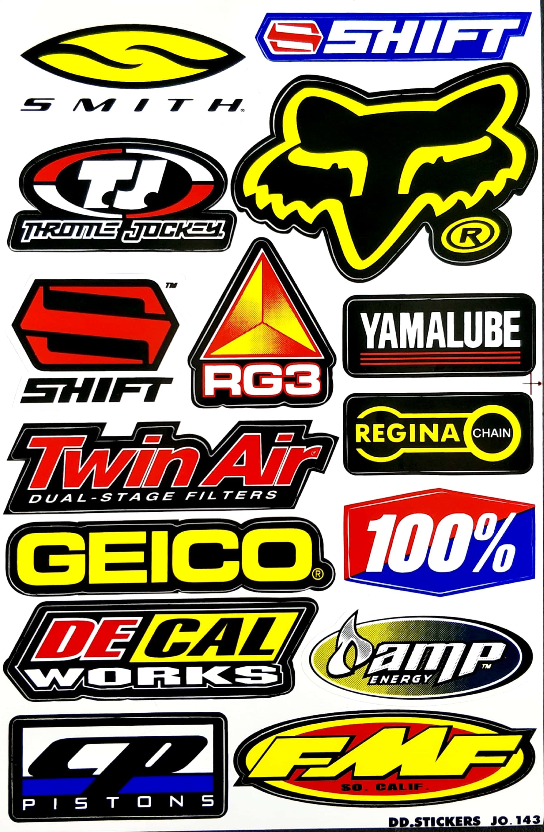 Sticker Sheet Racing Sticker Pack Sticker Motorcycle Racing Decal Bike ...