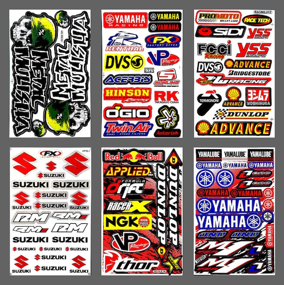 Stickers Sheet Team YAMAHA Racing Stickers Sheets Motorcycle | Etsy