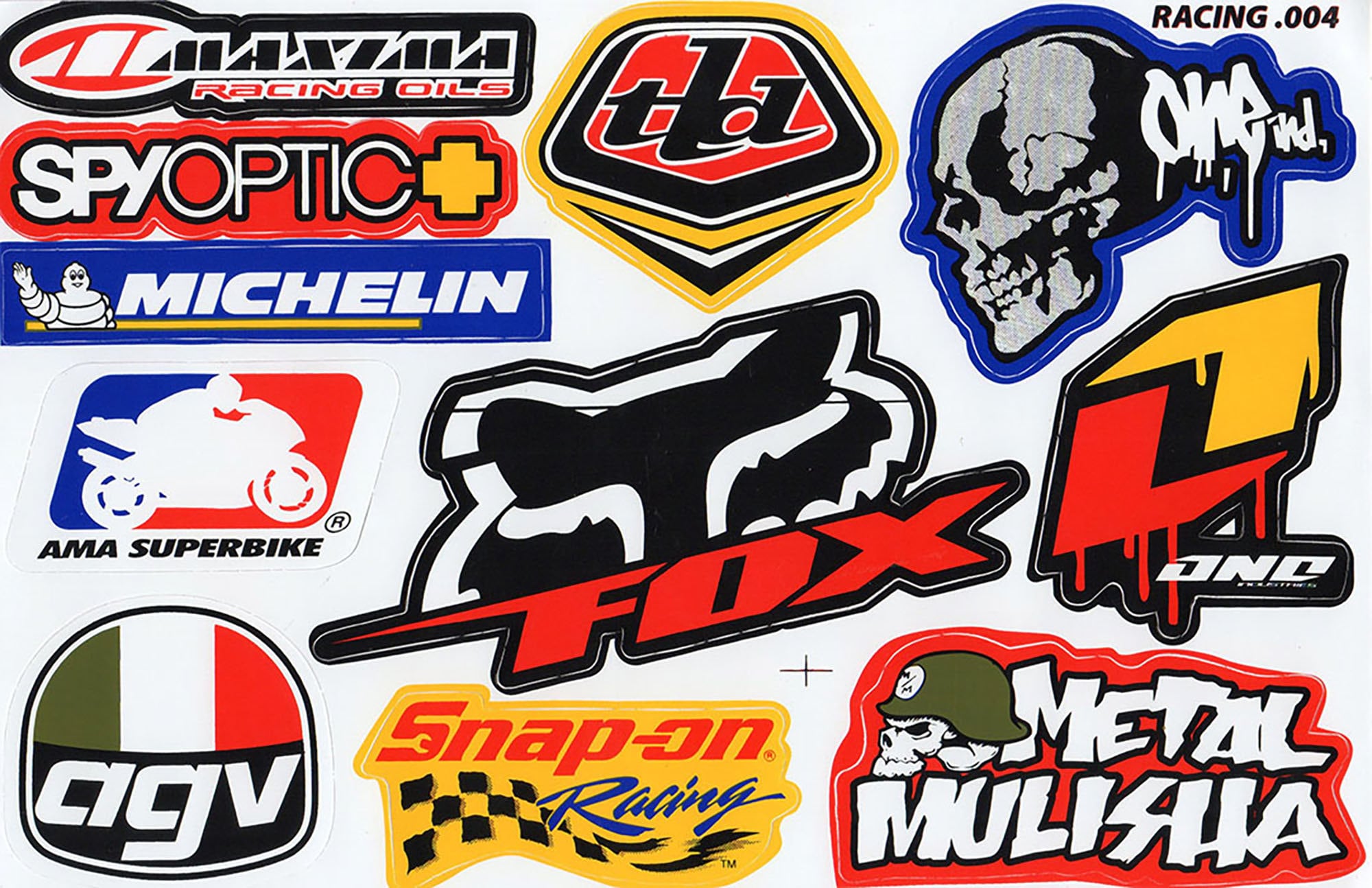Stickers Sheet Team Sponsor Racing motorcycle decals decals | Etsy