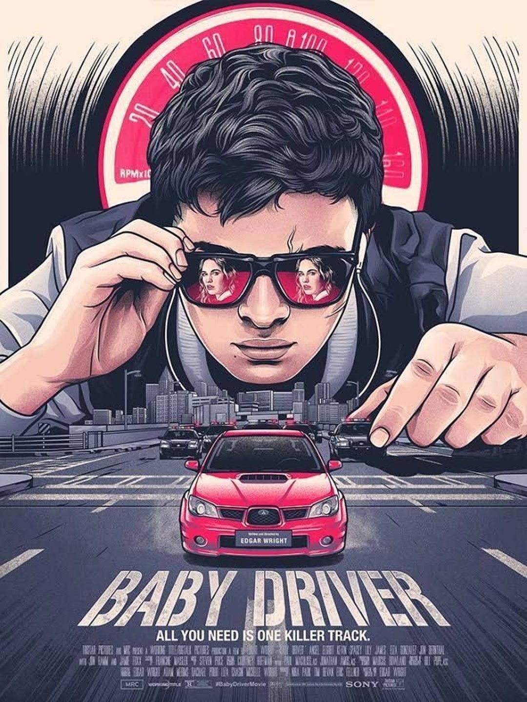 Baby Driver Movie Poster Action Film Good Work Modern Looks Awesome Wonderful Minimalist Home Popular Unframed Decor Christmas Gift Perfect Etsy