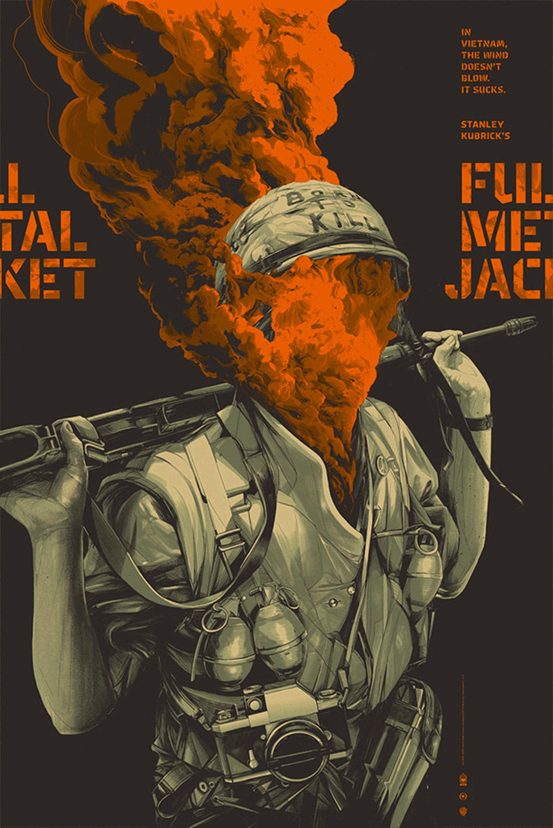 Full Metal Jacket Poster Stanley Kubrik Movie Print Minimalist - Etsy